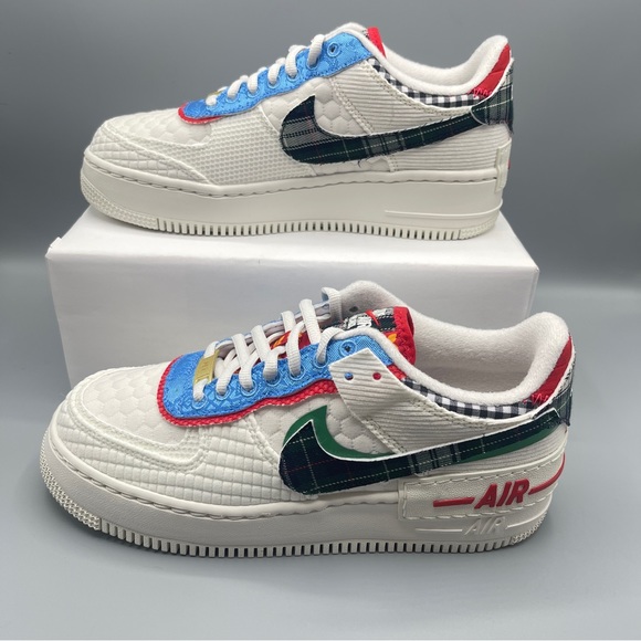 Nike | Shoes | Womens Shoes Nike Rare Air Force Shadow White Red Blue ...